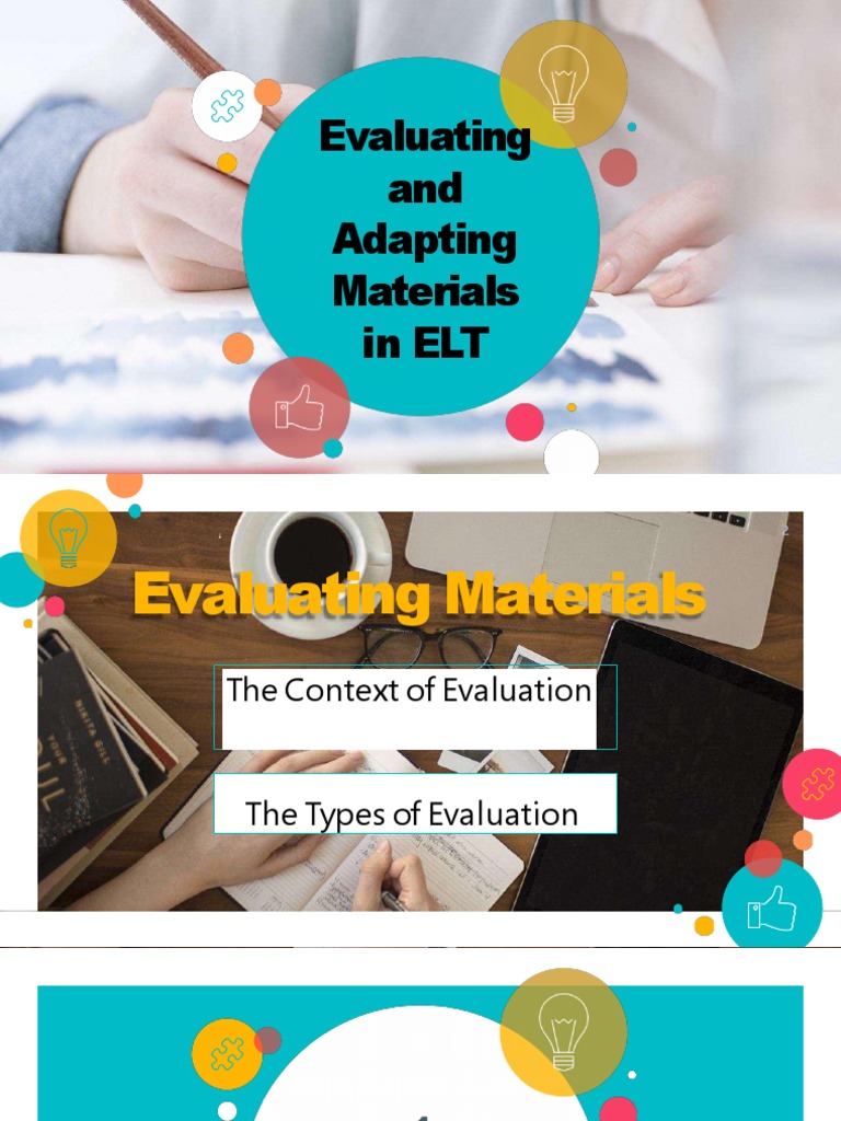 Evaluating and Adapting Materials | PDF | Evaluation | Learning