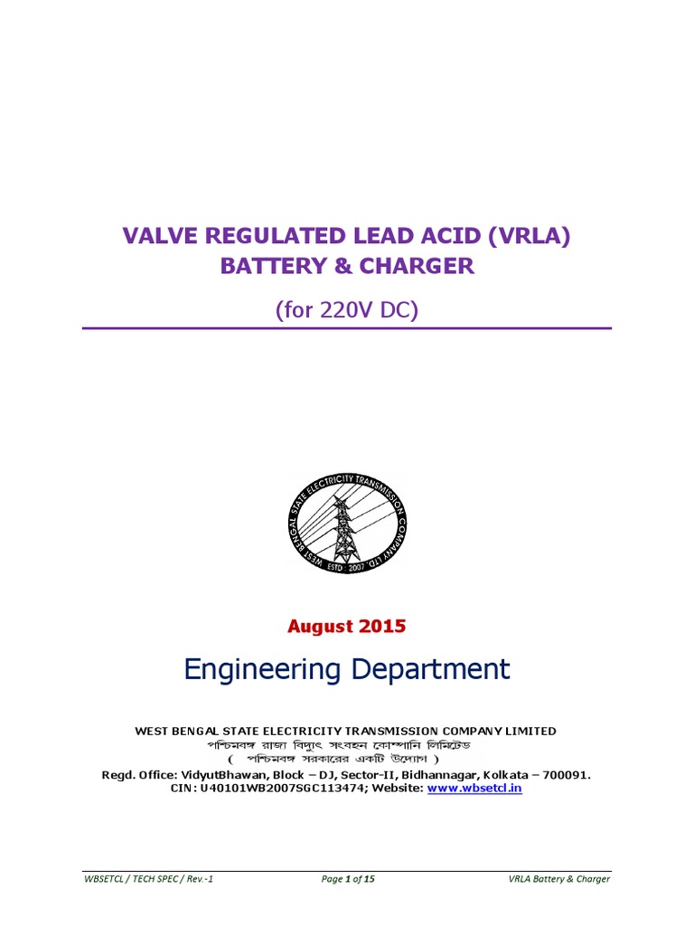 Vrla Battery & Charger 220V | PDF | Battery Charger | Rectifier