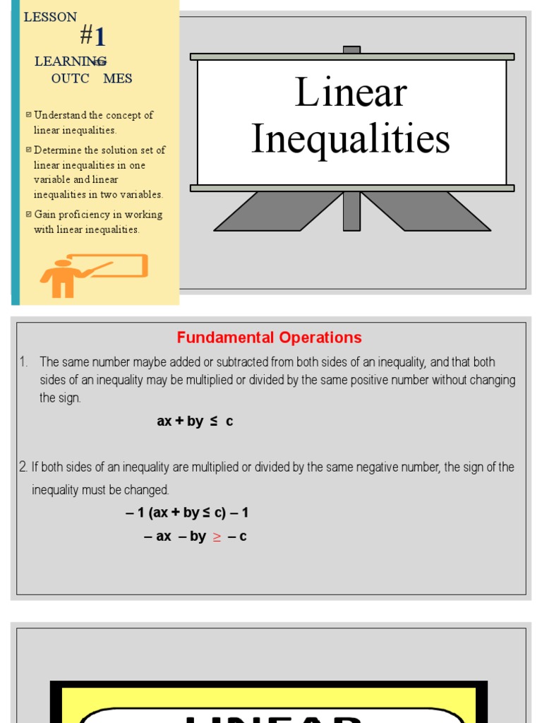 Linear Inequalities V2 | PDF | Inequality (Mathematics) | Mathematical ...