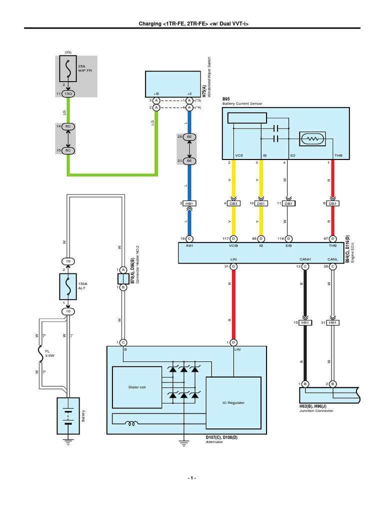 Charging 1TR-FE, 2TR-FEw Dual VVT-i | Download Free PDF | Electrical Engineering | Computer ...