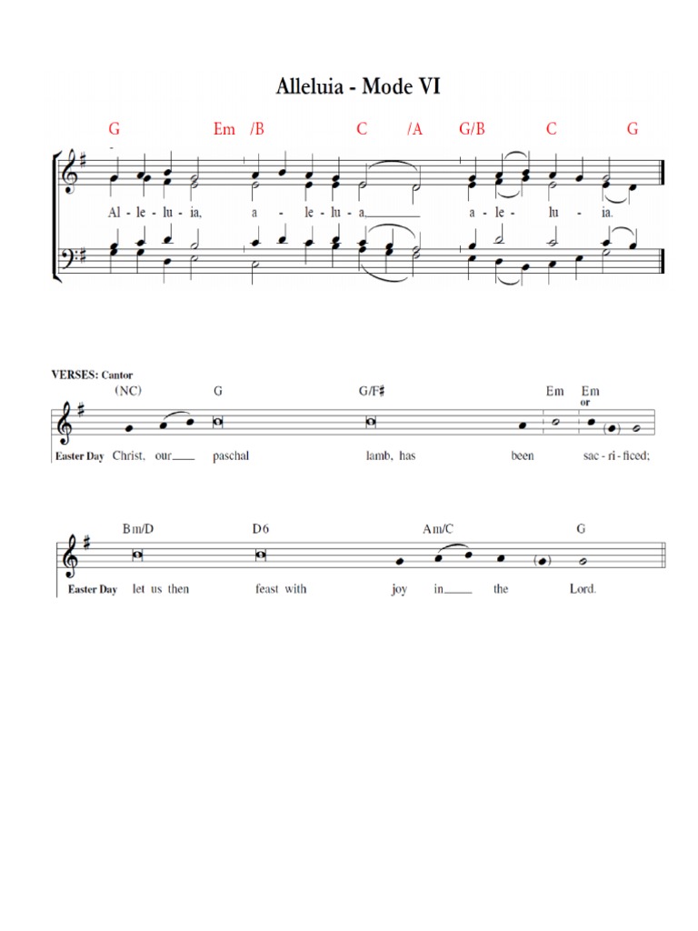 Alleluia - Mode VI - SATB | PDF