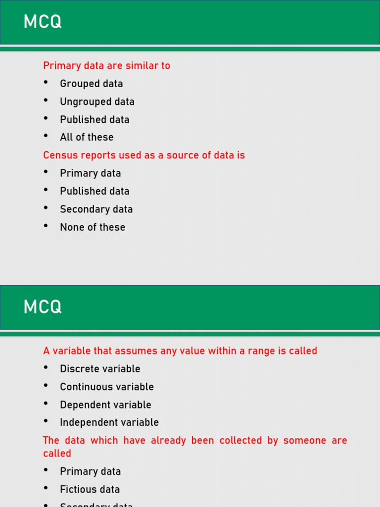 MCQs on Data Collection and Statistics | PDF | Cost Of Living | Statistics