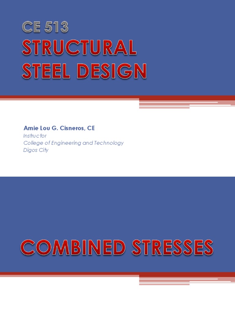 Chapter 08 - Combined Stresses | PDF | Bending | Beam (Structure)