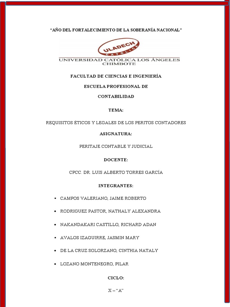 Foro 02 Requisitos éticos Y Legales Del Perito Pdf Testigo Experto