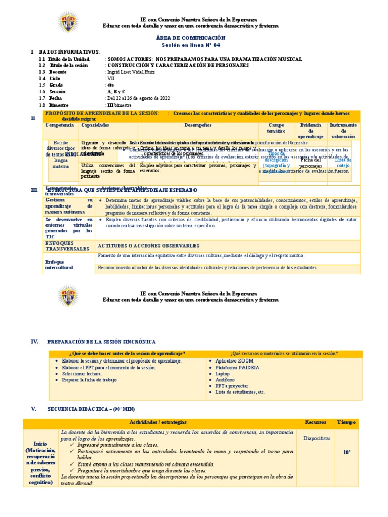 Caracterización de Personajes en Teatro | PDF