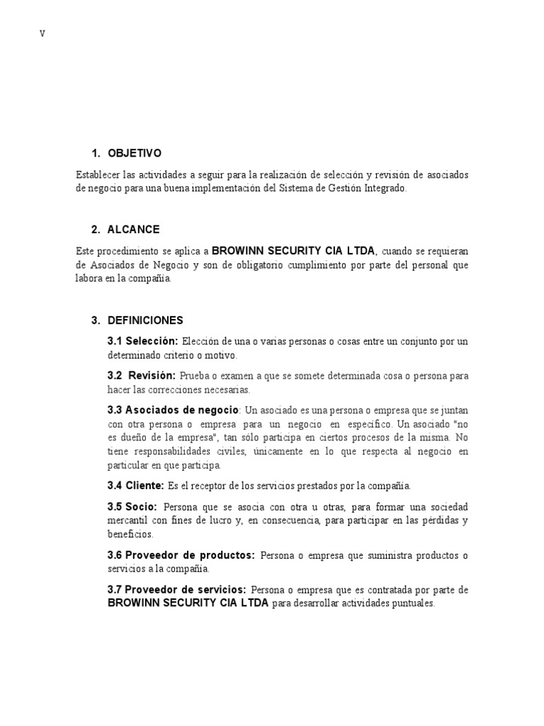 Revision y Seleccion de Asociados de Negocio - Bs-010 | PDF | Lavado de dinero | Agencia Central ...