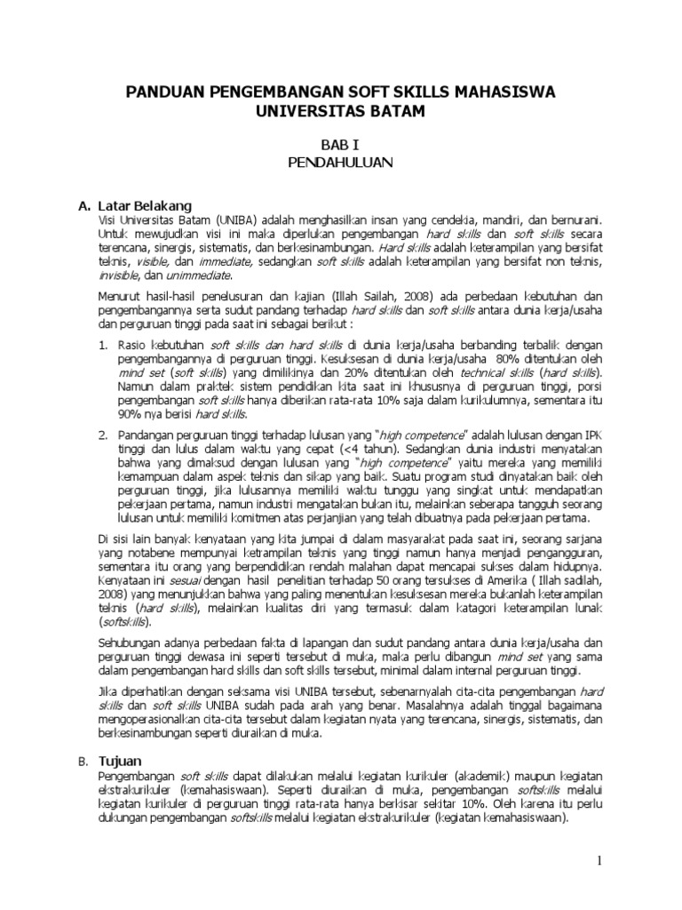 20 Panduan Soft Skill (1) - Dikonversi | PDF | Karier & Perkembangan | Pengembangan Diri