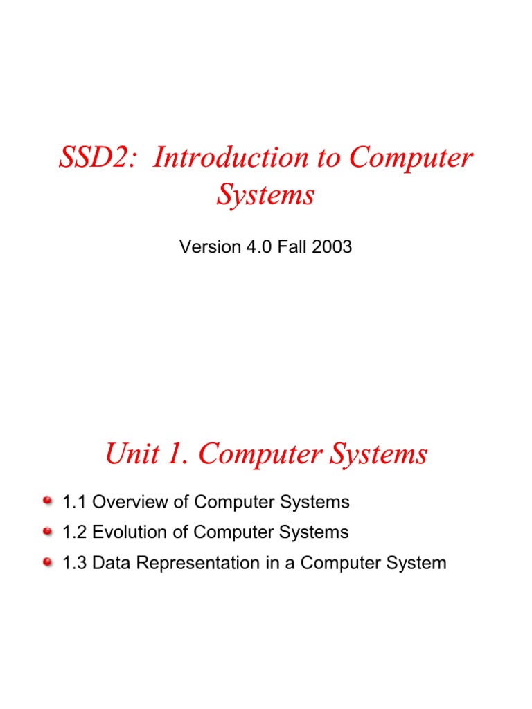 Ssd2 Unit1 Computer Systems | PDF | Operating System | Personal Digital Assistant