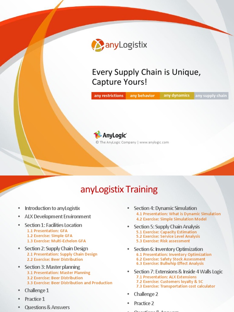 Anylogistix ALX Training | PDF | Simulation | Supply Chain