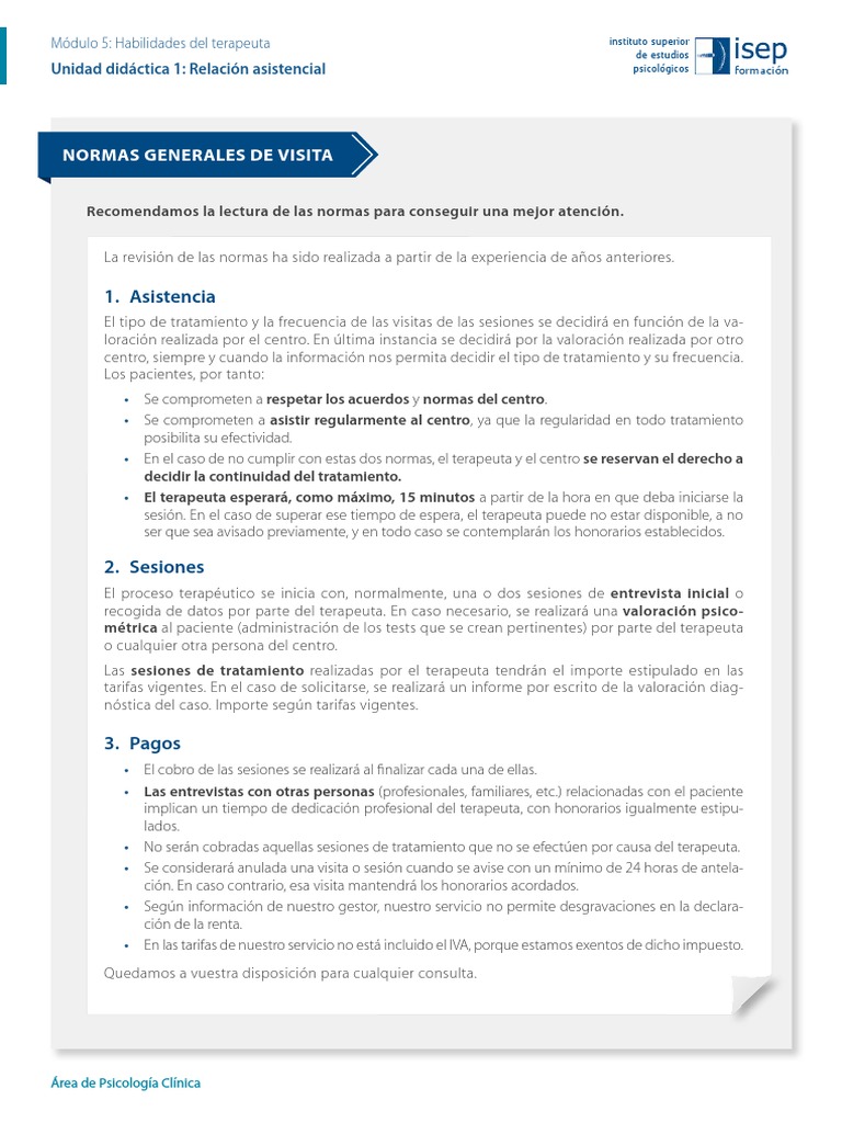 MTPC M05 Ud01 Normas Visita | PDF | Estilo de vida