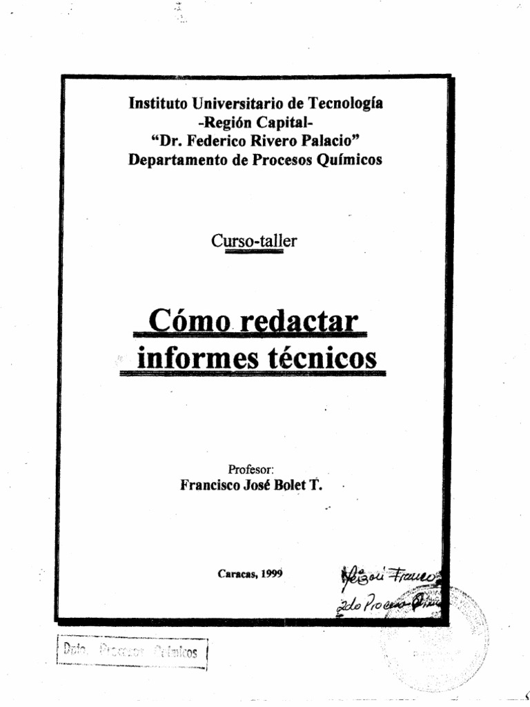 Como Redactar Informes Tecnicos | PDF