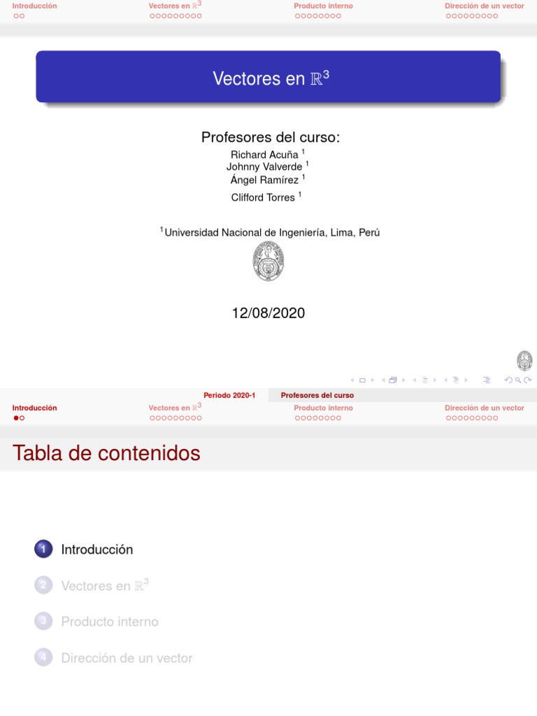 Vectores en R: Profesores Del Curso | PDF | Espacio vectorial | Vector ...