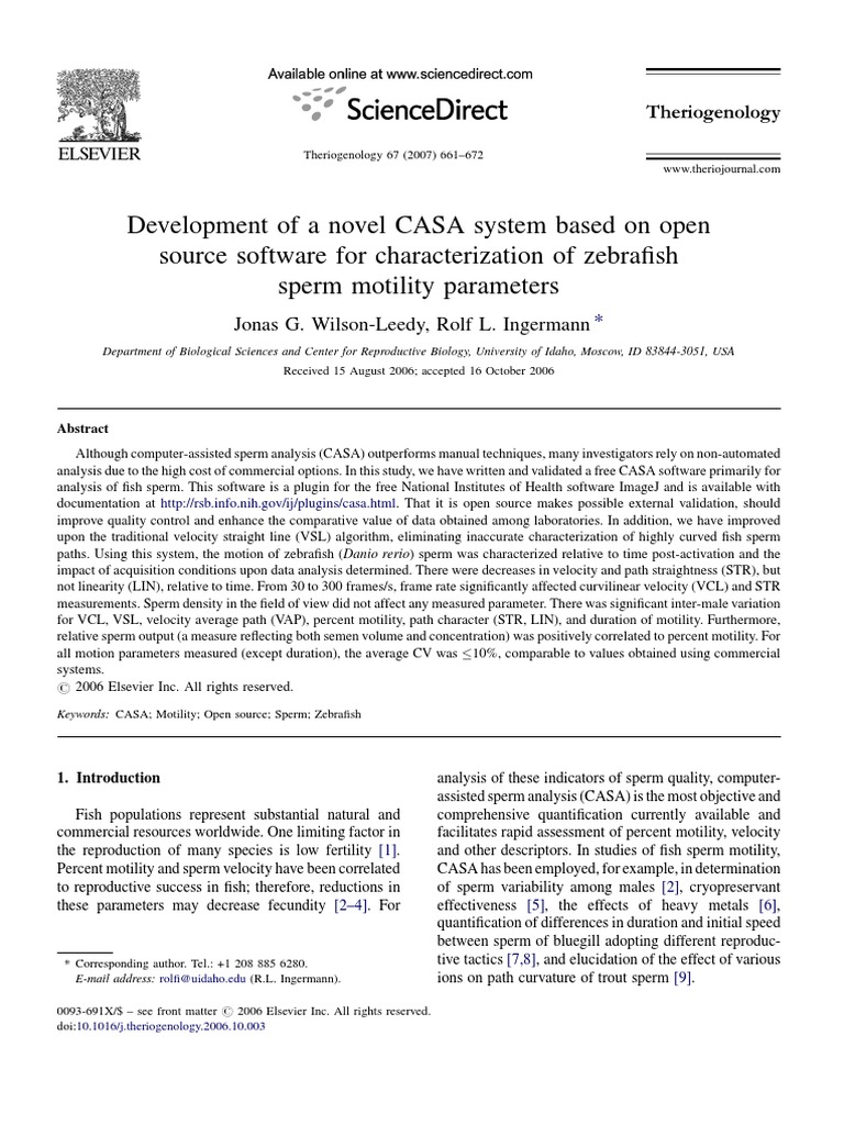Development of A Novel CASA System Based On Open Source Software For ...