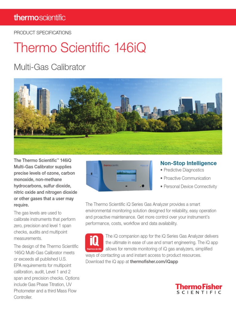 Thermo Scientific 146iq: Multi-Gas Calibrator | PDF | Calibration | Ozone