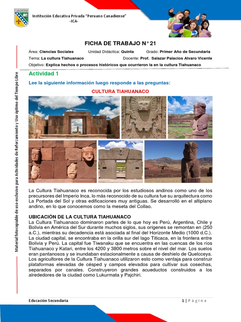 Ficha de Aprendizaje N 21 PRIMER GRADO | PDF