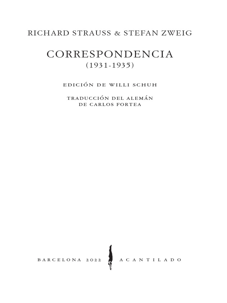 Correspondencia Strauss-Zweig. Compagnon. | PDF | Richard Strauss ...