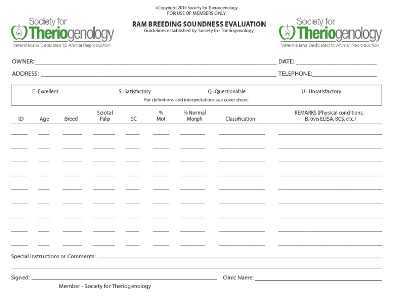 Ram Soundness Breeding Form | PDF | Business | Wellness