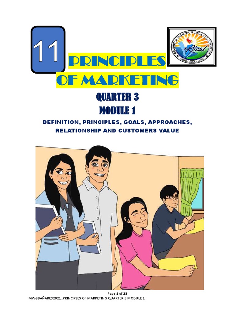 Principles of Marketing Module 1 Weeks 1 To 5 | PDF | Marketing | Learning