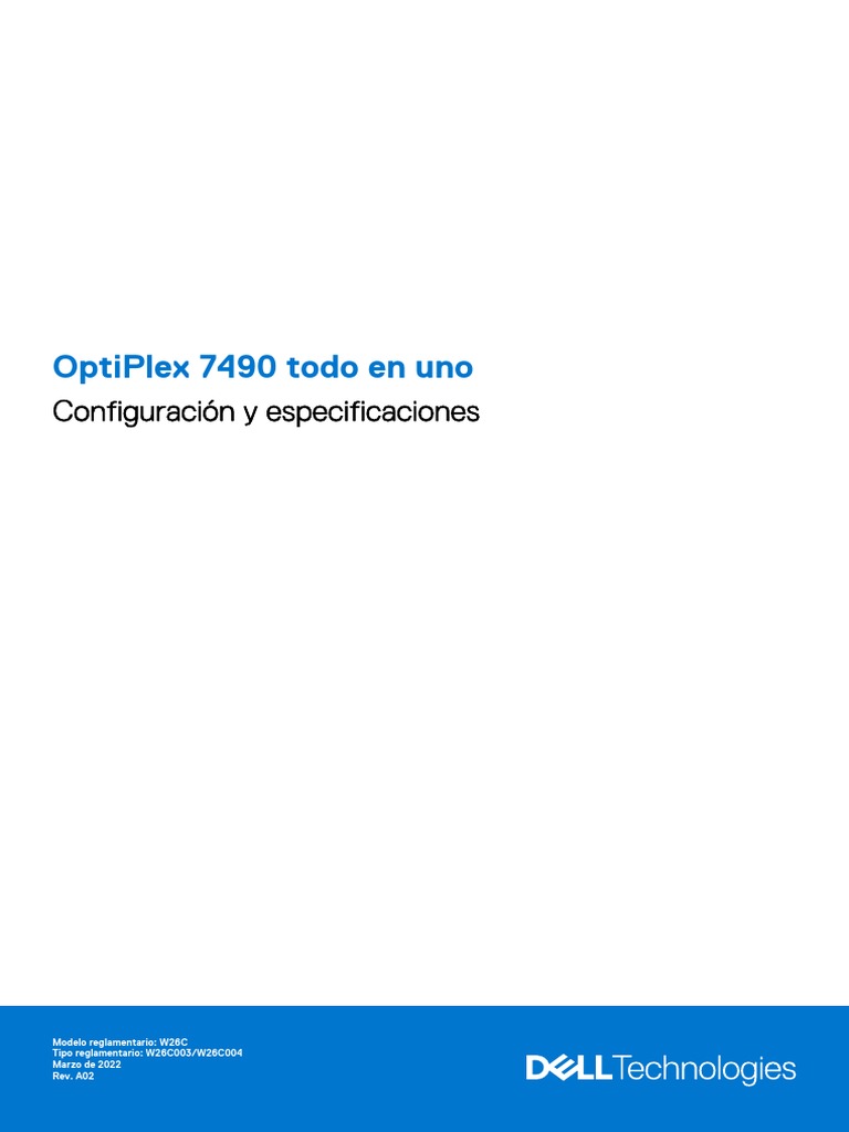 DELL OptiPlex 7490 All in One Configuración y Especificaciones (Opti ...