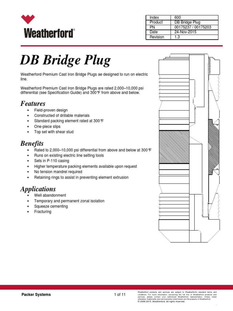 Tapon Mecanico Iron Bridge Plug TSS | PDF | Casing (Borehole ...