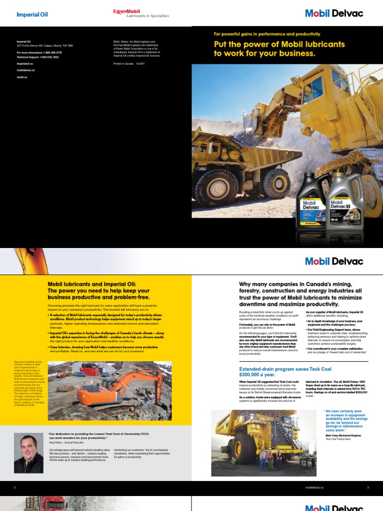 Put The Power of Mobil Lubricants To Work For Your Business | PDF ...