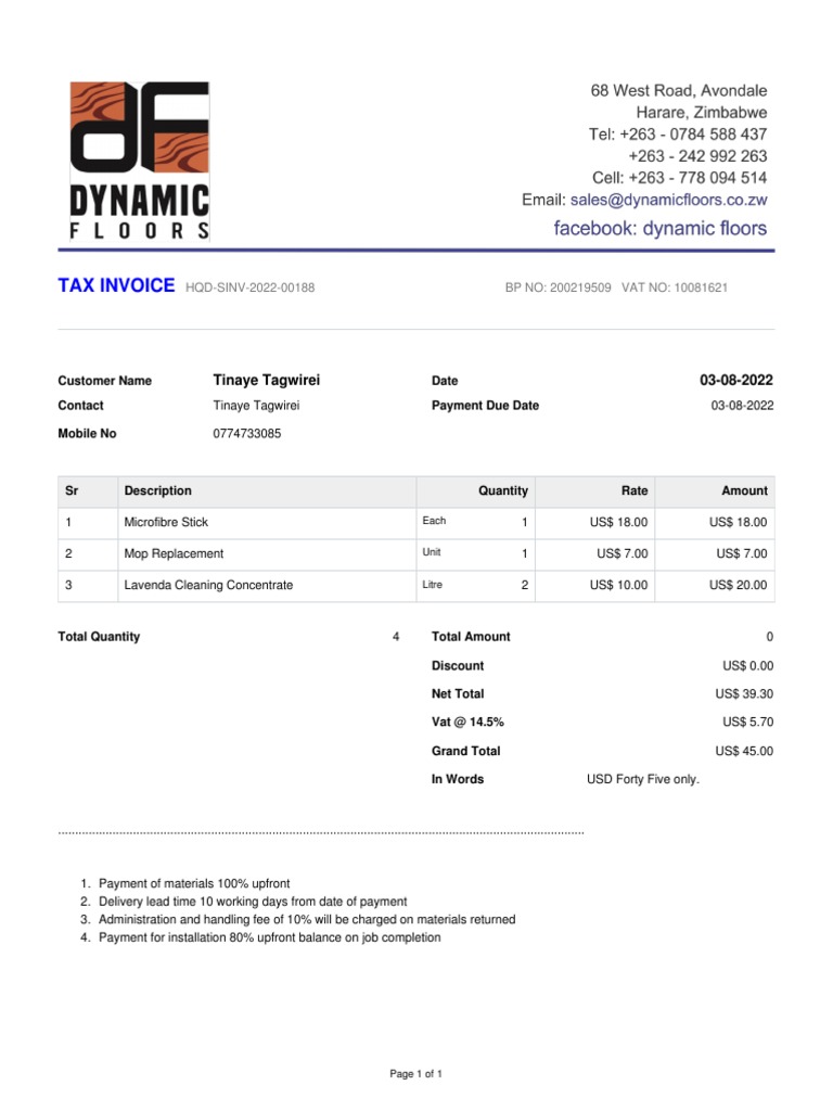 Usd Invoice | Download Free PDF | Value Added Tax | Invoice