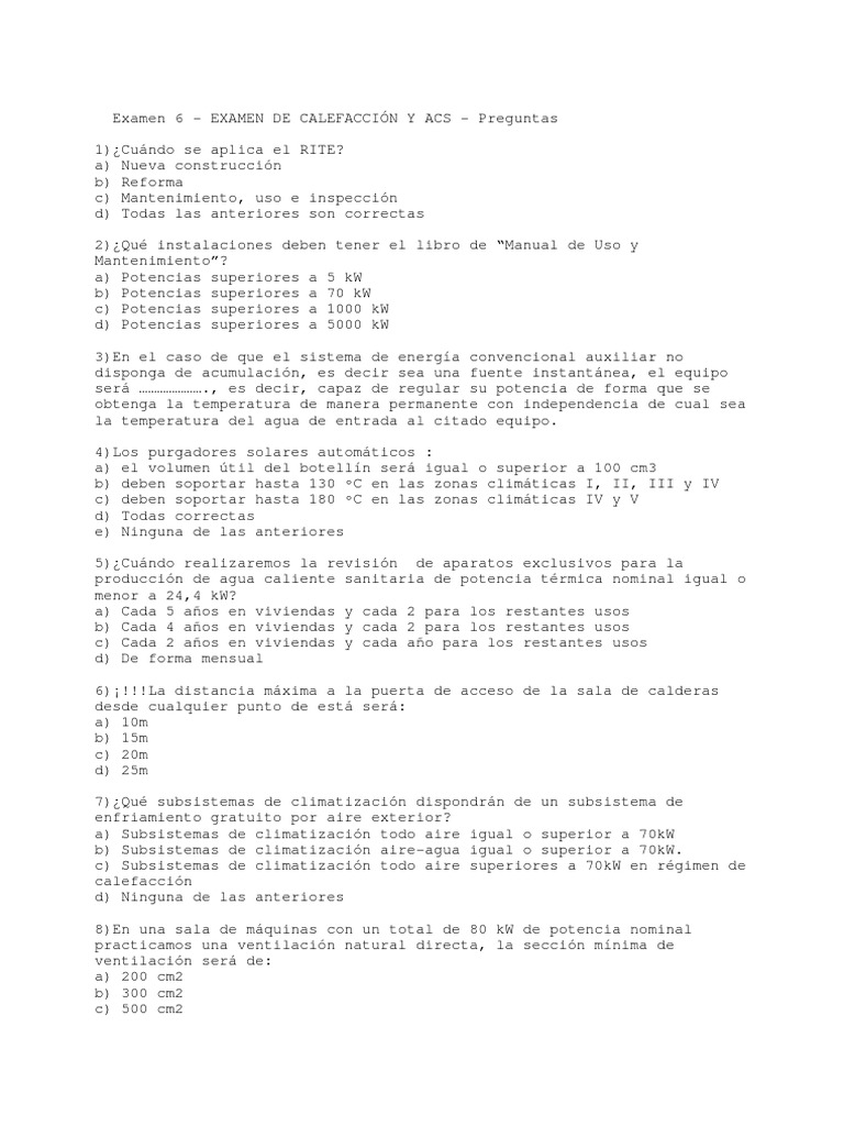 2013 Examen 6 Con Respuestas | PDF | Temperatura | Termodinámica