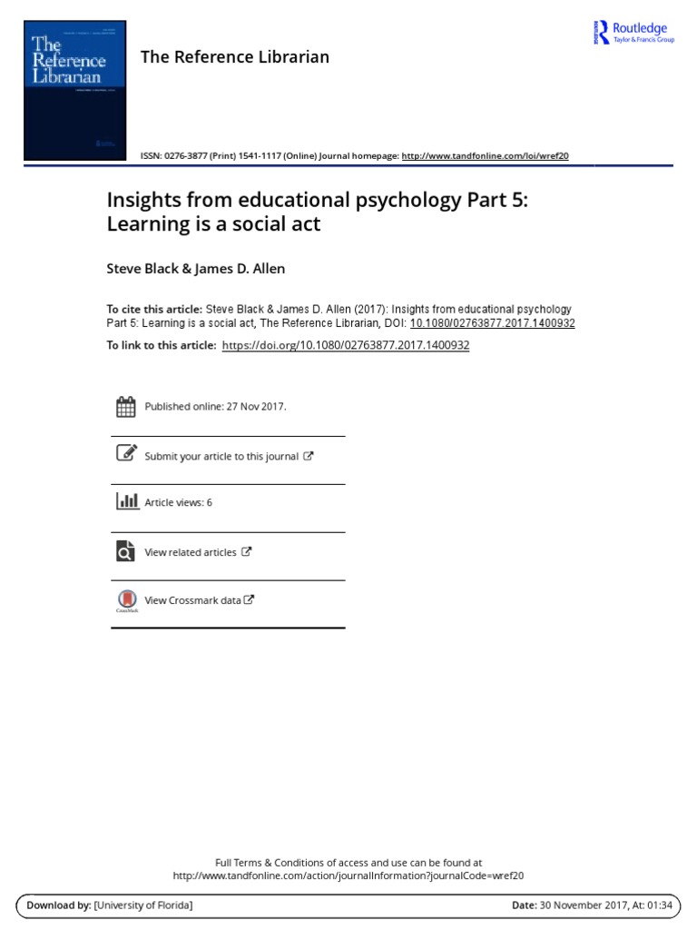 Insights For Educational Psychology | PDF | Learning | Educational ...