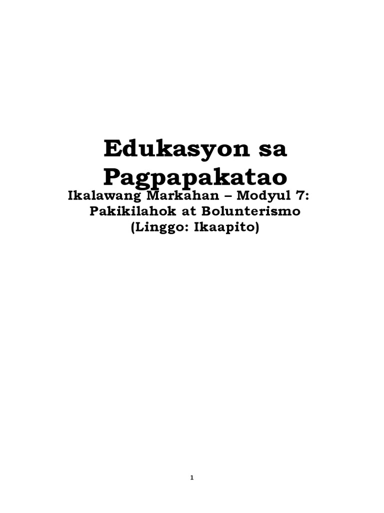 Esp 9 Module 7 | PDF