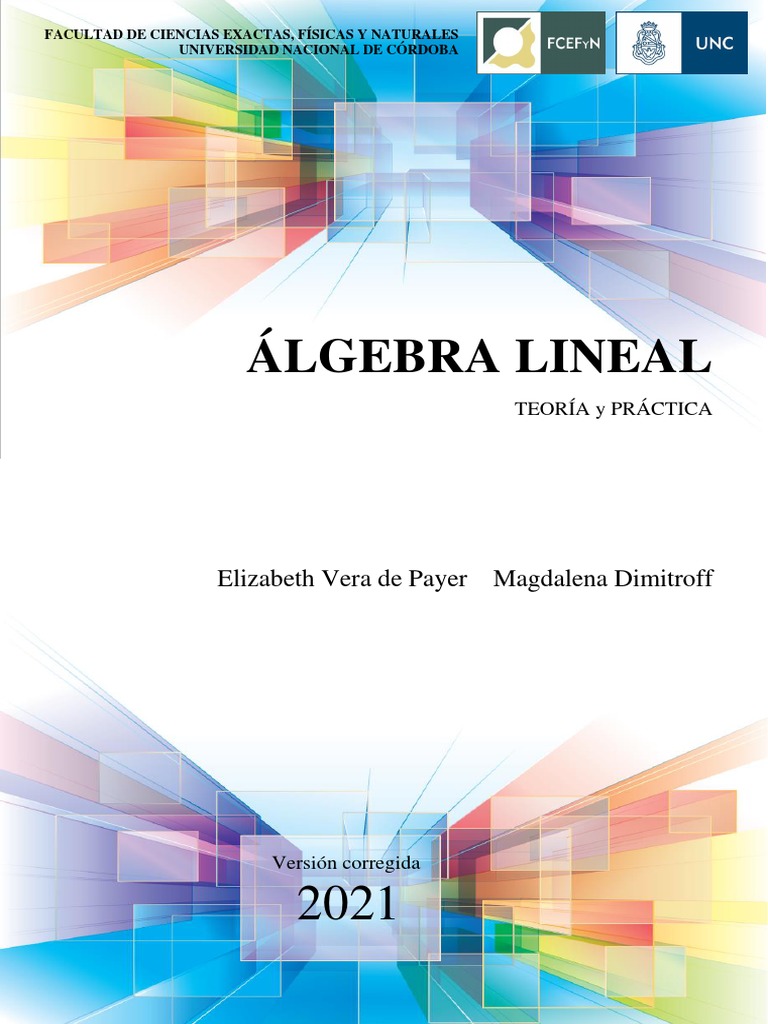 Algebra Lineal Version Corregida 2021 | PDF | Espacio vectorial ...