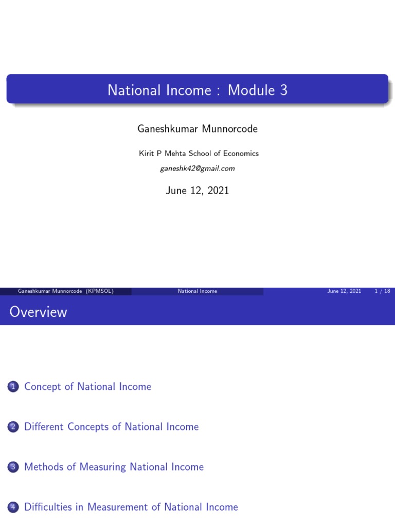 Economics II Module 3 | PDF | Gross Domestic Product | Output (Economics)