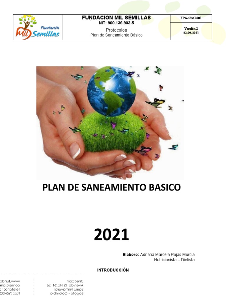 Plan Saneamiento Básico 2021 | PDF | Alimentos | Agua