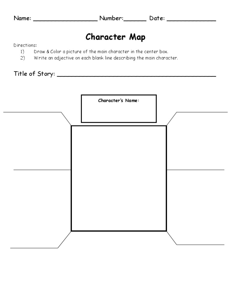 Character Map Template for Students | PDF