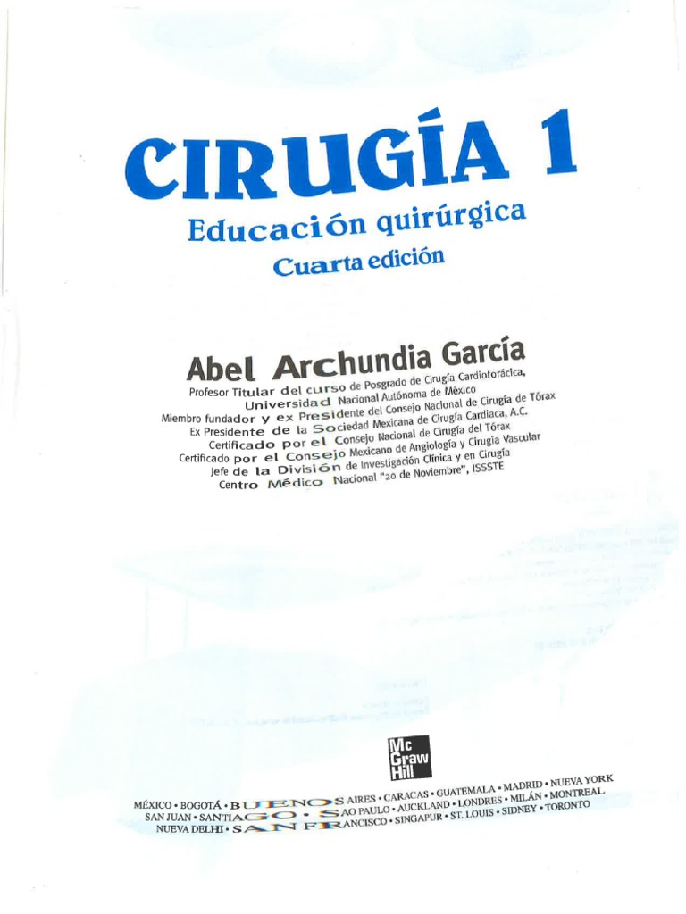 Cirugia 1 Educacion Quirurgica 4ta Abel Archundia Garcia | PDF