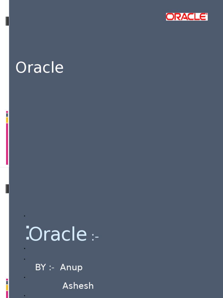 Oracle PPT | Oracle Corporation | Enterprise Resource Planning