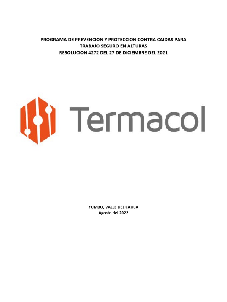 Programa Proteccion Contracaidas | PDF | Seguro