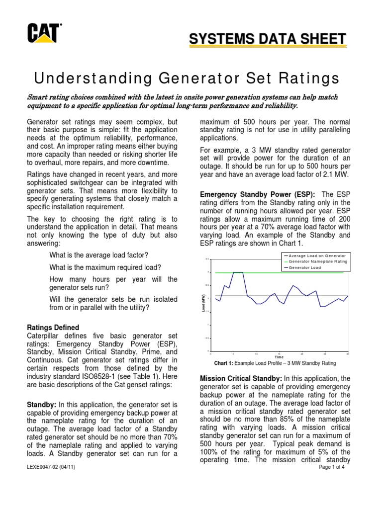 LEXE0047-02 Data Sheet | PDF | Electric Generator | Electric Power