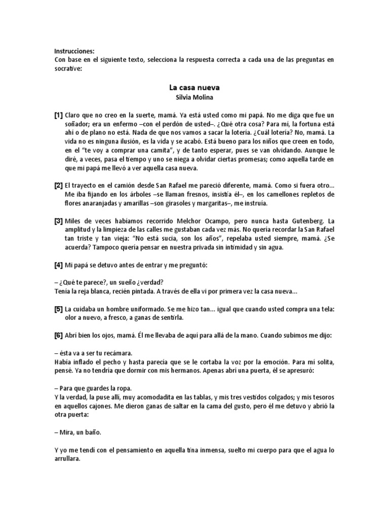 La casa nueva de Silvia Molina | PDF