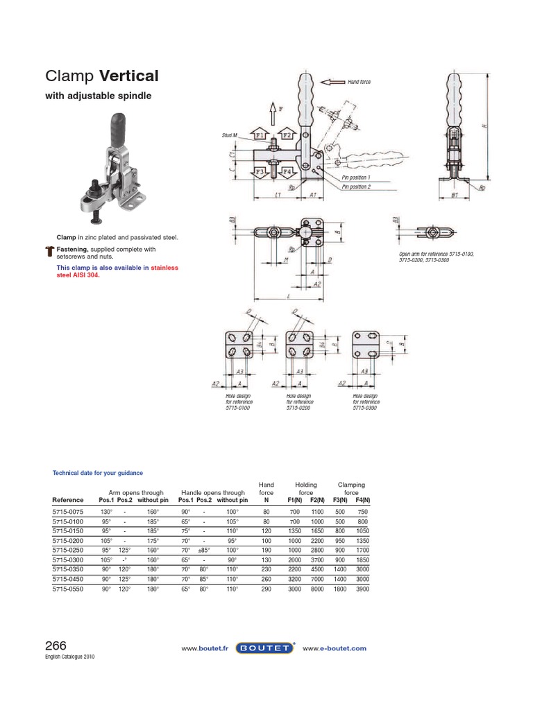 Vertical Clamp Specs & Details | PDF | Building Materials ...