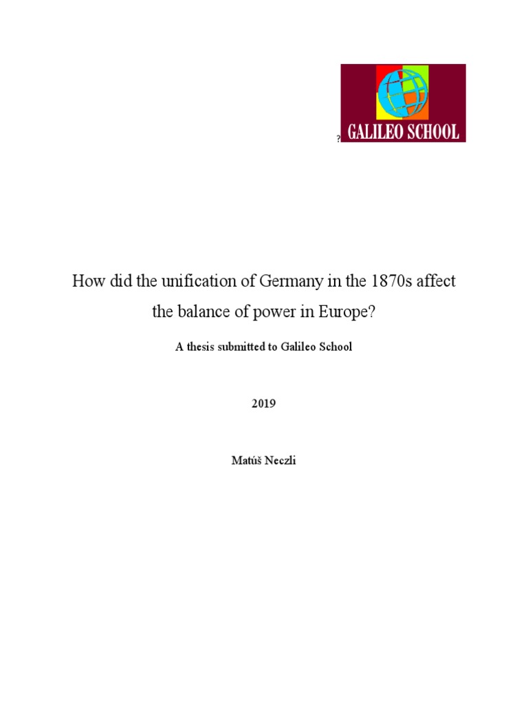 Impact of 1870s German Unification on Europe | PDF | German Empire ...