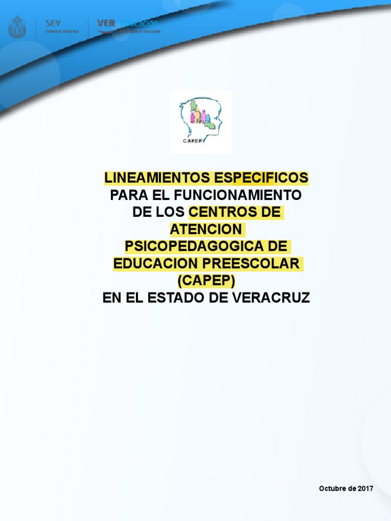 Lineamientos Especificos de CAPEP 2017 | PDF | Inclusión (Educación ...
