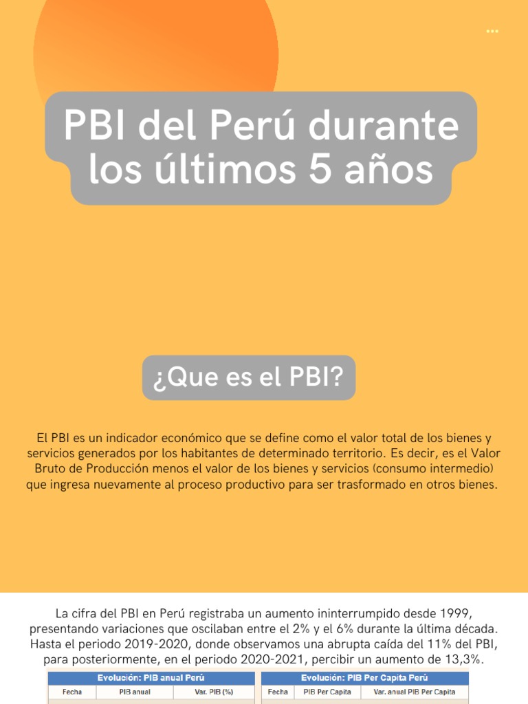 Evolución del PBI en Perú 2017-2021 | PDF