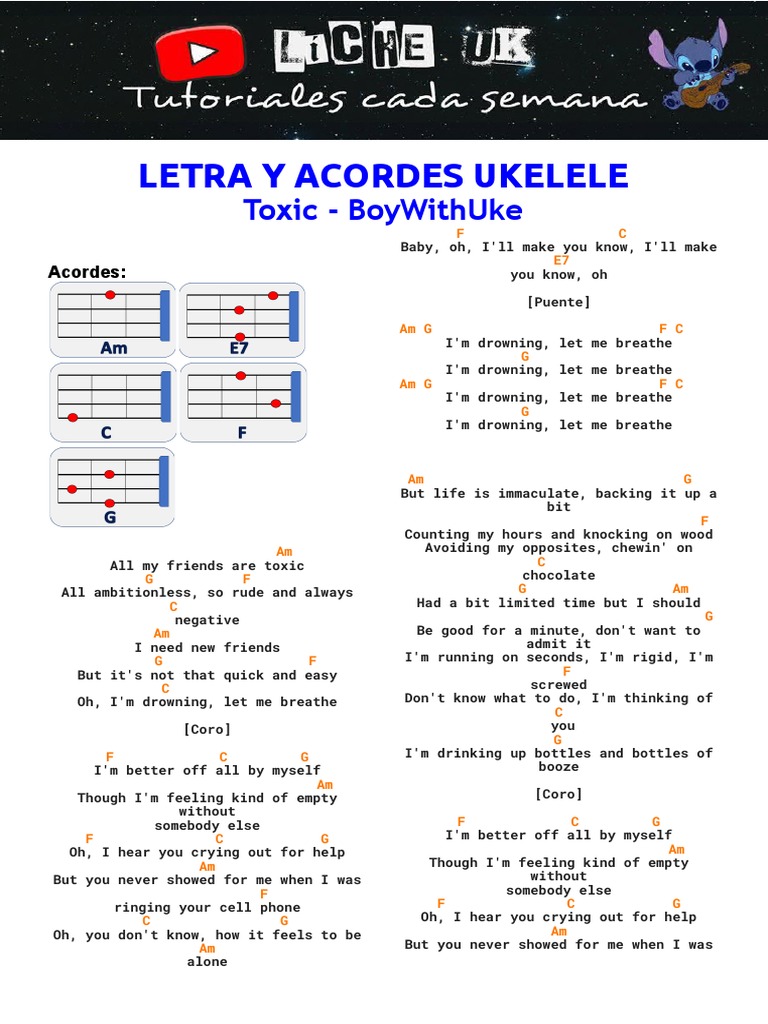Toxic - BoyWithUke: Letra y Acordes | PDF