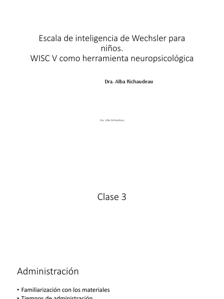Wisc V 1 | PDF | Ciencia cognitiva | Cognición