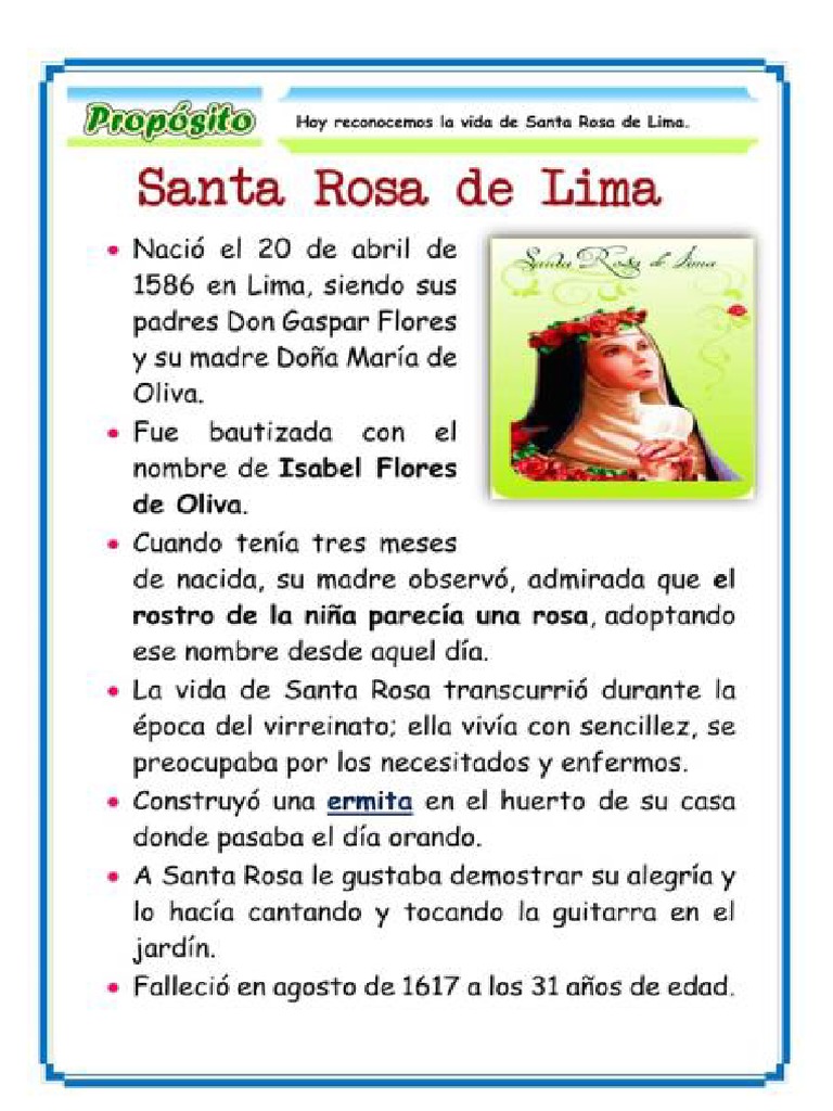 Santa Rosa de Lima | PDF