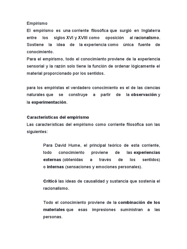 Empirismo | PDF | Empirismo | Conocimiento