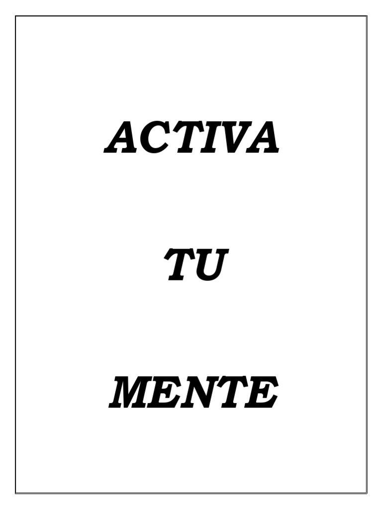 Activa Tu Mente | PDF | Alma | Mente