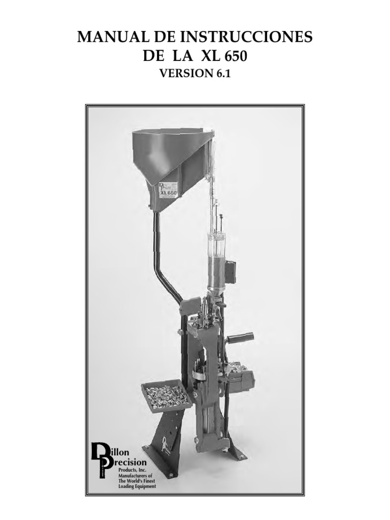Dillon xl650 Manual Spanish | PDF | Tornillo | Perforar Dillon xl650 Manual Spanish | PDF | Tornillo | Perforar
