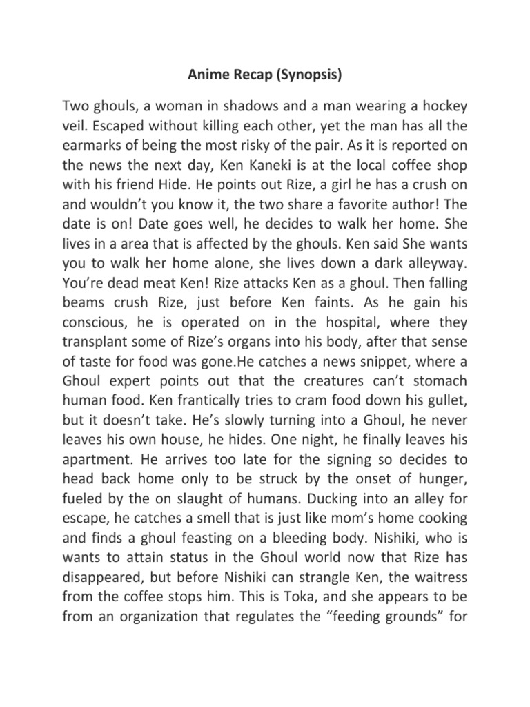 Anime Recap Pdf
