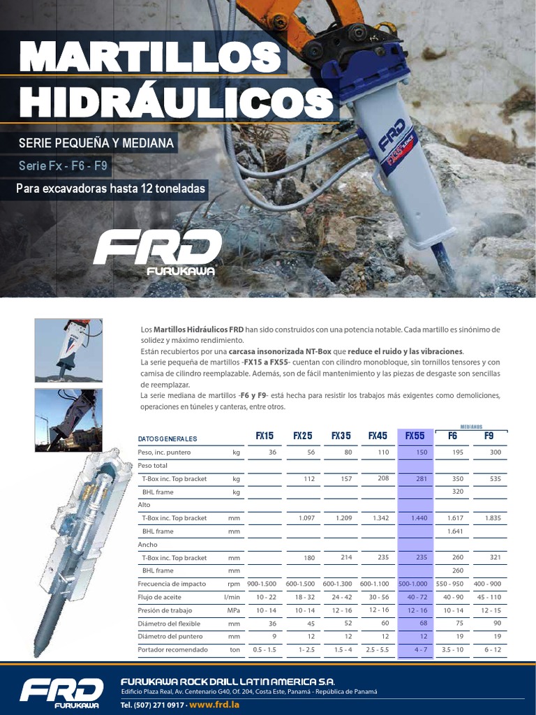Ficha Tecnica Martillo Furuwaka FX55 | PDF